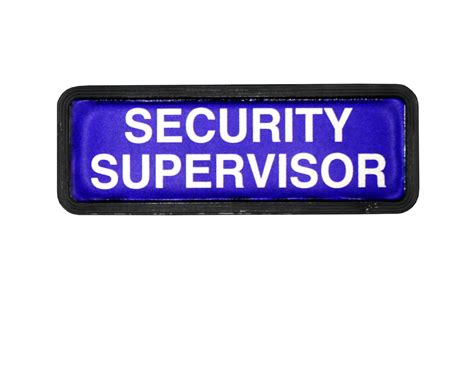 Security Supervisor Badge For Supervisory