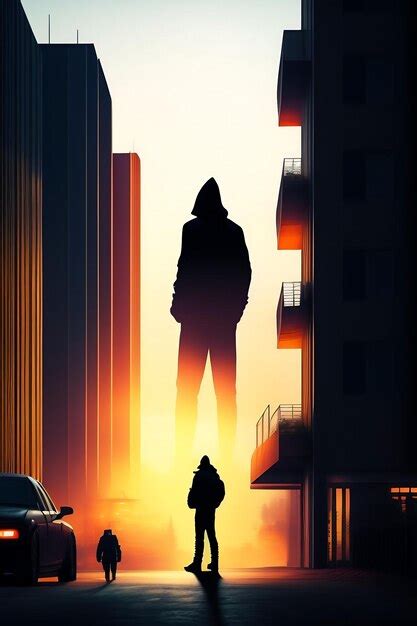 Premium Ai Image Hacker In The Hood Silhouette In The Dark