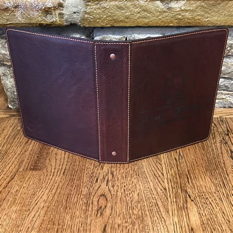 Custom Leather Three Ring Binder