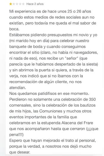 Una Clienta Rencorosa Dejó Una Crítica Negativa A Un Restaurante 25