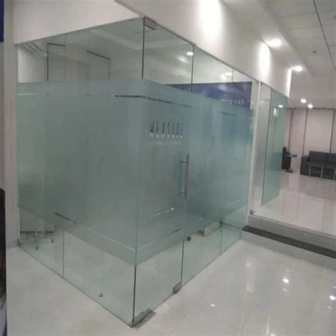 Toughened Glass Patch Fitting Frameless Office Partition 10 Mm At
