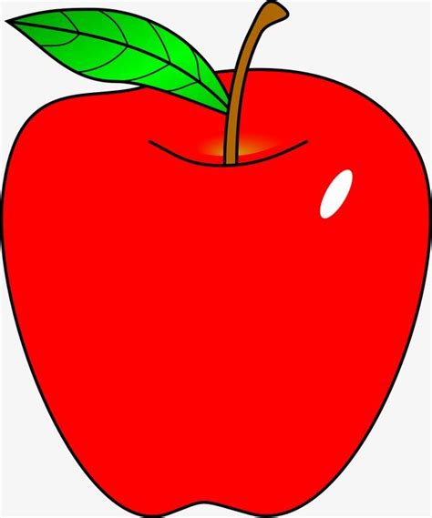 Cartoon Red Apple Clipart Image