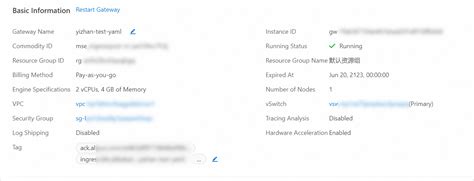 View The Details Of A Cloud Native Gateway Microservices Engine
