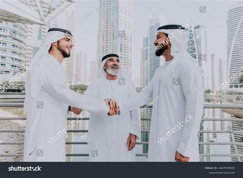 89 Old Middle Eastern Man Wearing Traditional Emirati Arab Kandura