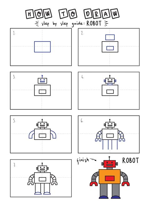 Drawing Robots Step By Step