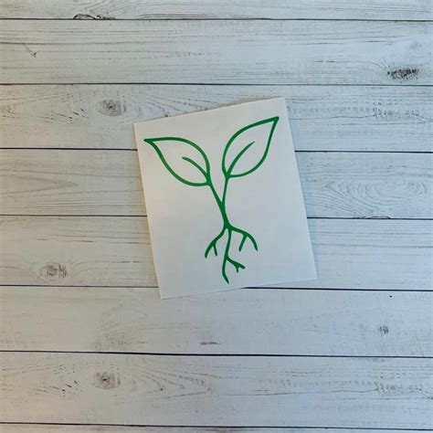 Seedling Decal Seedling Vinyl Decal Plant Sticker Plant Decal Leaf
