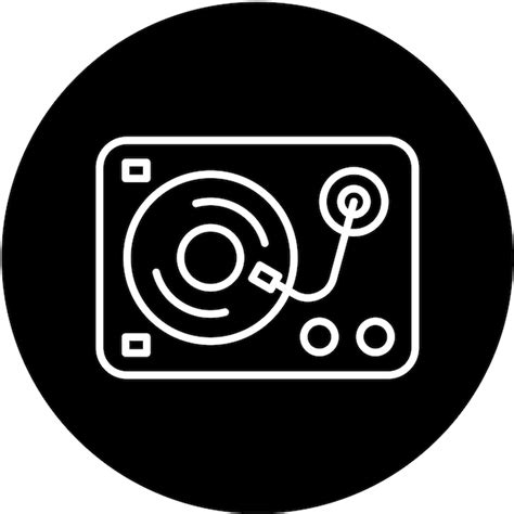 Vector Design Turn Table Icon Style Premium Vector