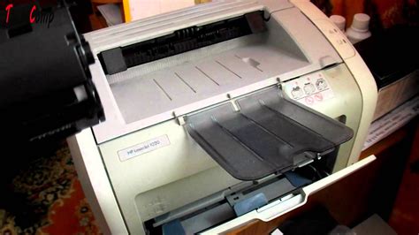 Установка картриджа в принтер HP 1020 - YouTube