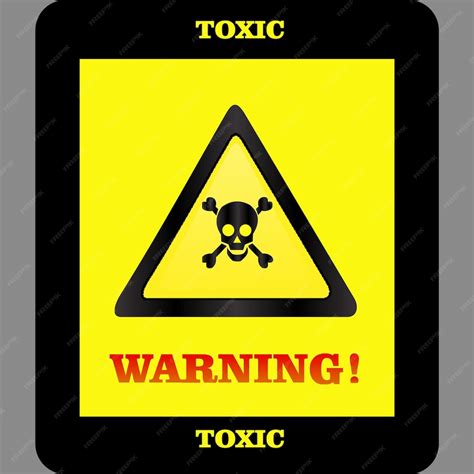 Premium Vector A Yellow Triangle With A Skull And Crossbones On It