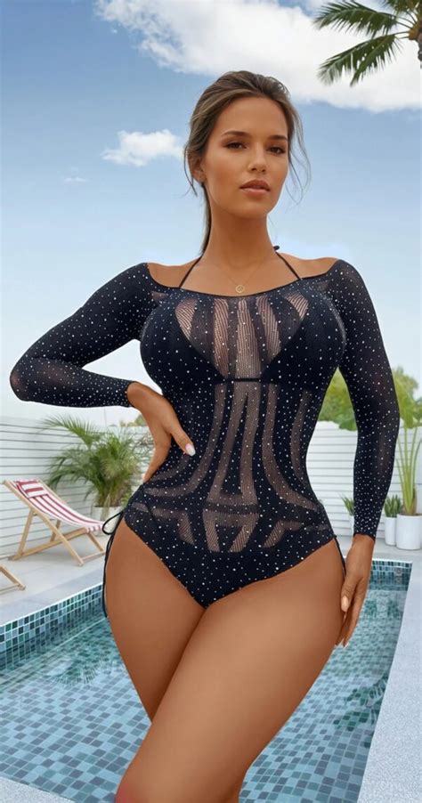 Stardust Sheer Long Sleeve Teddy Sexy Lingerie Store Womens