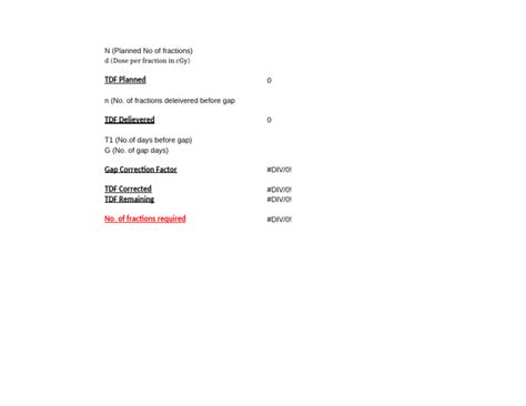Tdf Calculation For Treatment Gaps Pdf