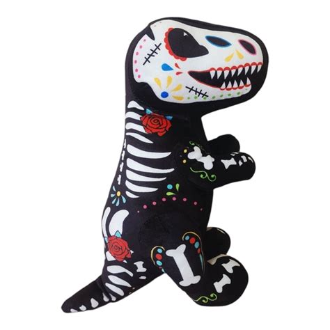 Homerbest Holiday Day Of The Dead 2 Trex Plush Dinosaur Dia De