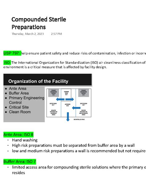 Compounded Sterile Preparations Usp 797 Help Ensure Patient Safety