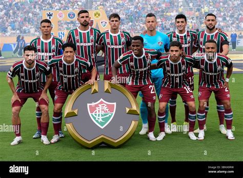 Fluminense Players Pose Before The Club World Cup Quarterfinal Soccer Match Between Fluminense