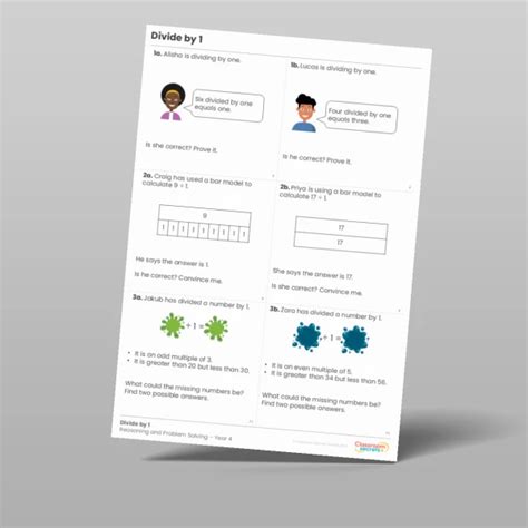 Year 4 Divide By 1 Reasoning And Problem Solving Resource Classroom