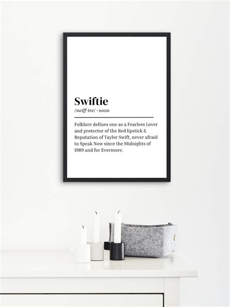 PRINTABLE Swiftie Definition Wall Art Etsy