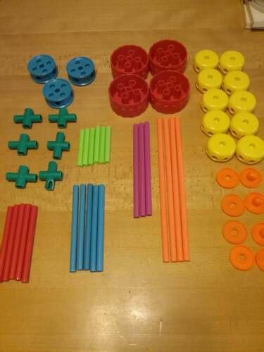 Vintage Playskool Tinkertoy King Size Construction System Incomplete 54