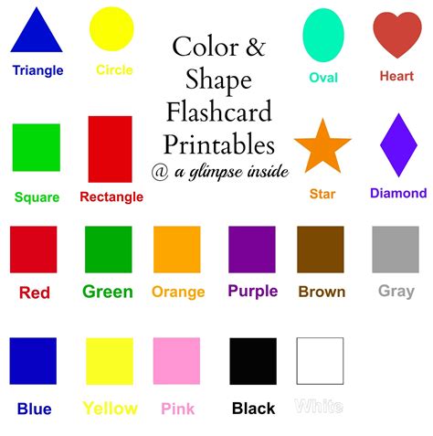 Shapes And Colors Flashcards Printable At Tami Smith Blog