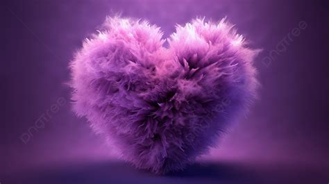 Soft Lavender Heart In 3d Rendering Background Amour Valentines Day