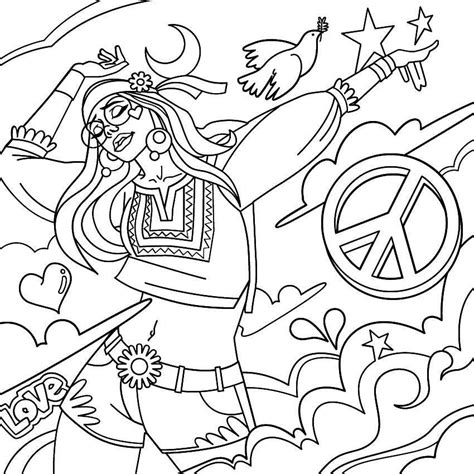 Best 13 That 60s Coloring Book 25 Hippie Inspired Adult Coloring Pages