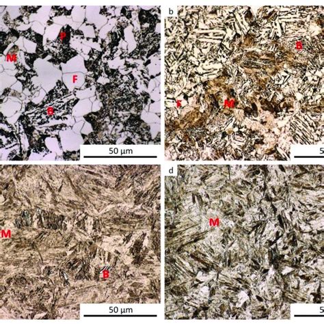 Microstructure Of The Samples After Dilatometry Austenitization At 880