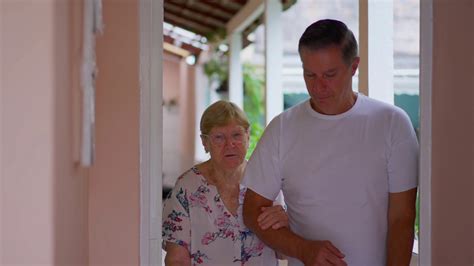 Assisting Mobility Of Adult Son Helping Stock Footage Sbv 348475838 Storyblocks