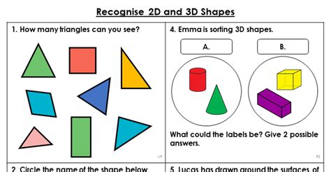 3d Shape Activities Year 2