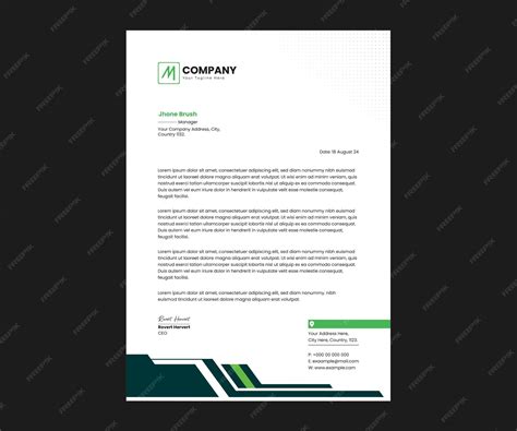 Premium Vector Professional Creative Modern Letterhead Template Design