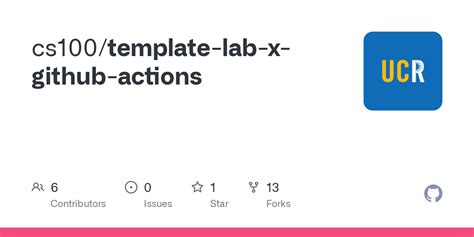 GitHub Cs100 Template Lab X Github Actions