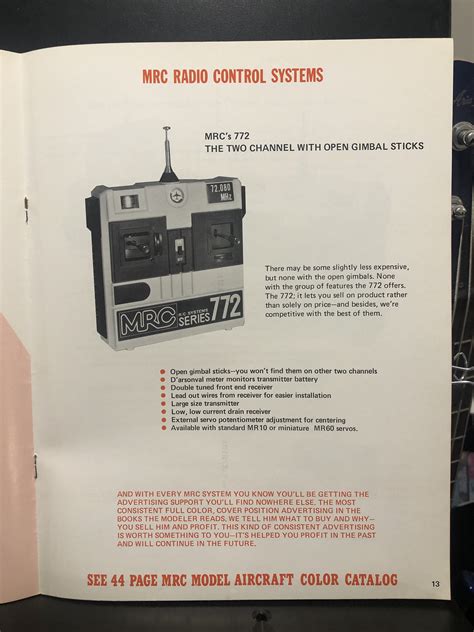 Mrc Model Rectifier Corporation 1978 Hobby Catalog Parry Game Preserve