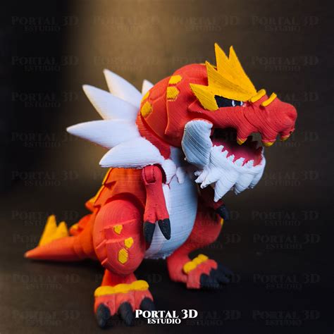 🦖 Tyrantrum Articulated 3mf・ Stl File For 3d Printing・cults
