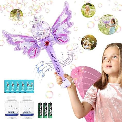Varita Mágica De Burbujas De Princesa Para Niños Máquina Automática De Burbujas Con Luz Y