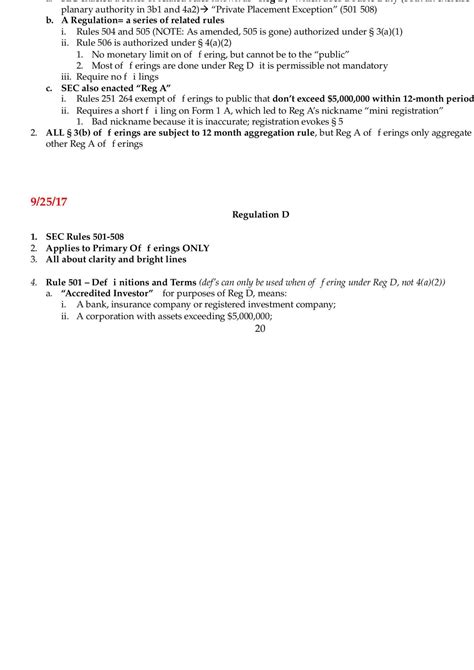 Securities Regulation Notes Scgl 0417 Securities Regulation