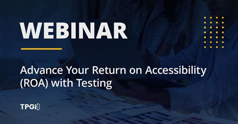 Webinar August 29 At 12pm Et Advance Your Return On Accessibility