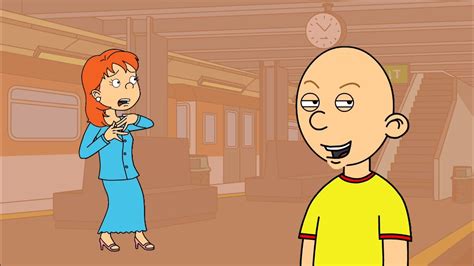 Caillou Misbehaves At The Subway Station Youtube