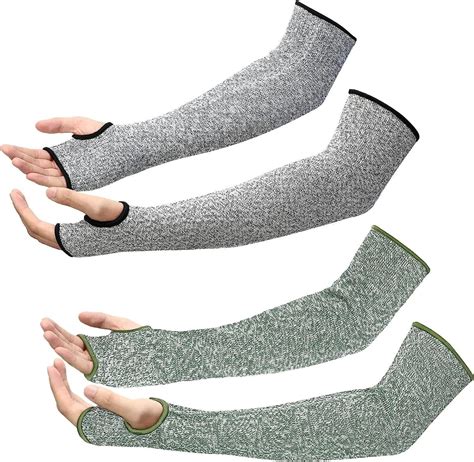Annuodi Arm Protection Sleeves Level 5 Cut 2 Pairs Heat Resistant