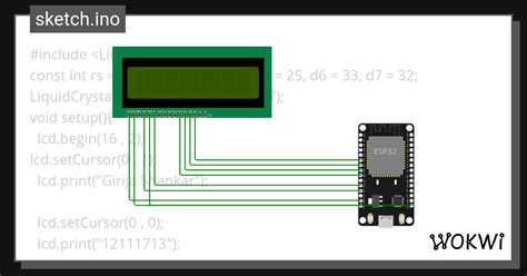 Lcd Wokwi Esp32 Stm32 Arduino Simulator