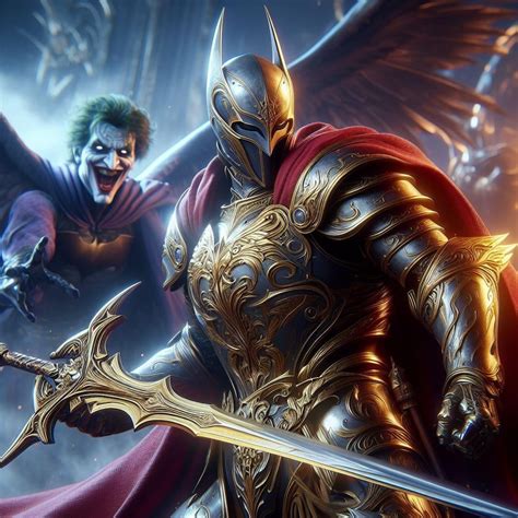 Legends Of A Knighted Armored The Batman With Supernatural Sword In Mystic Knights Armer R