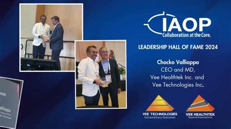Vee Technologies On Linkedin Iaop Inducts Chocko Valliappa Ceo Of Vee