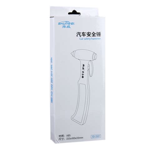 Shunwei Sd 3501 안전 벨트 커터 창 차단기 자동 구조 도구 접착 테이프 및 고정 프레임검은색이 있는 이상적인