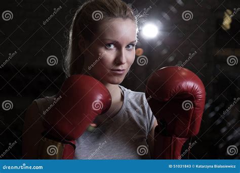 Beauty Fighting Girl Stock Image Image Of Muscular Blonde 51031843