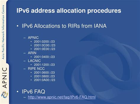 Ppt Ipv6 Address Allocation Policies And Procedures Powerpoint Presentation Id 6827750