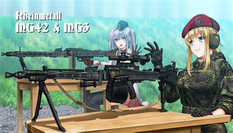 Mg3 And Mg42 Girls Frontline Drawn By Henshako Danbooru