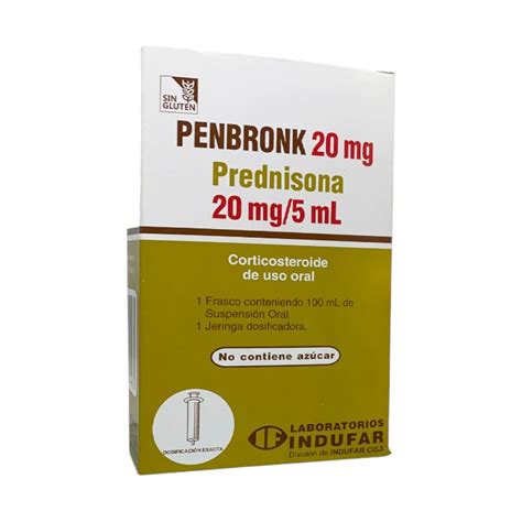 Penbronk Prednisona 20 Mg 5ml Suspensión X 100 Ml— Farmacorp