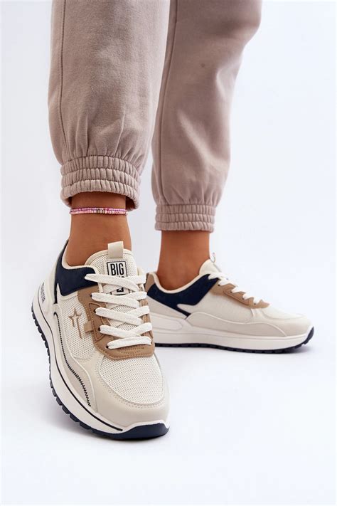 Sneakersy Damskie Big Star Nn274a092 Beżowe