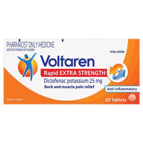 Buy Voltaren Rapid 25mg Tablets 20 Diclofenac S3 Online At Chemist