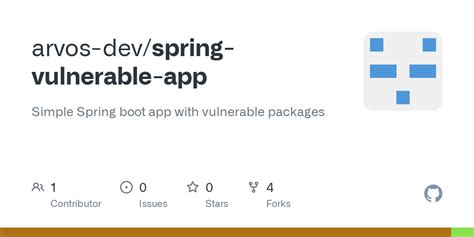 Github Arvos Devspring Vulnerable App Simple Spring Boot App With