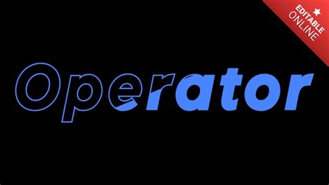 Operator Blue Slice Text Effect Generator