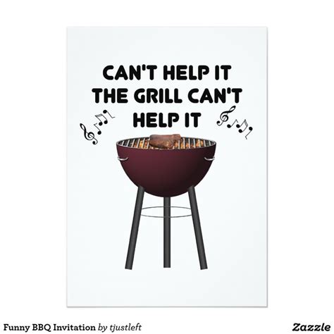 Funny Bbq Invitation Its Always Barbecue Season Bbq Invitation