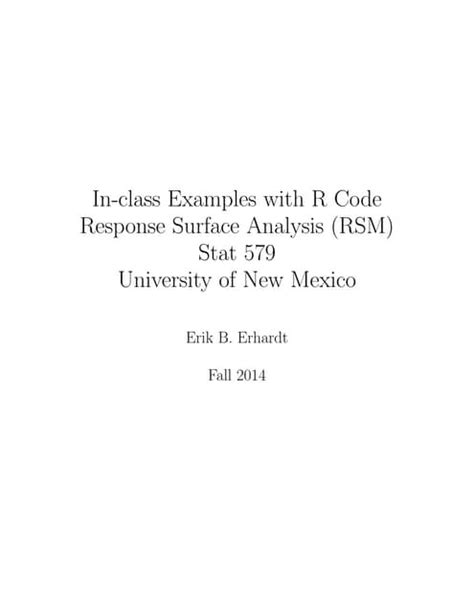 Response Surface Method Pptx